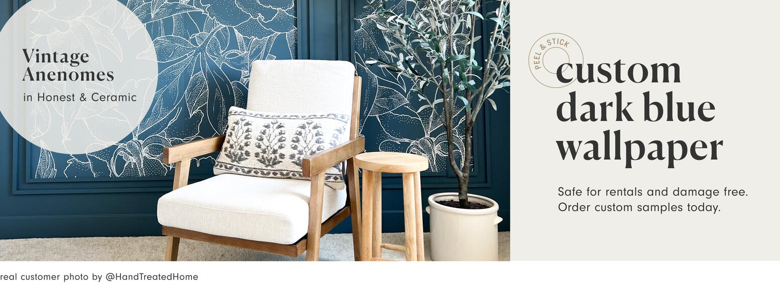 Navy Blue Peel and Stick Removable Wallpaper | 2022 Designs