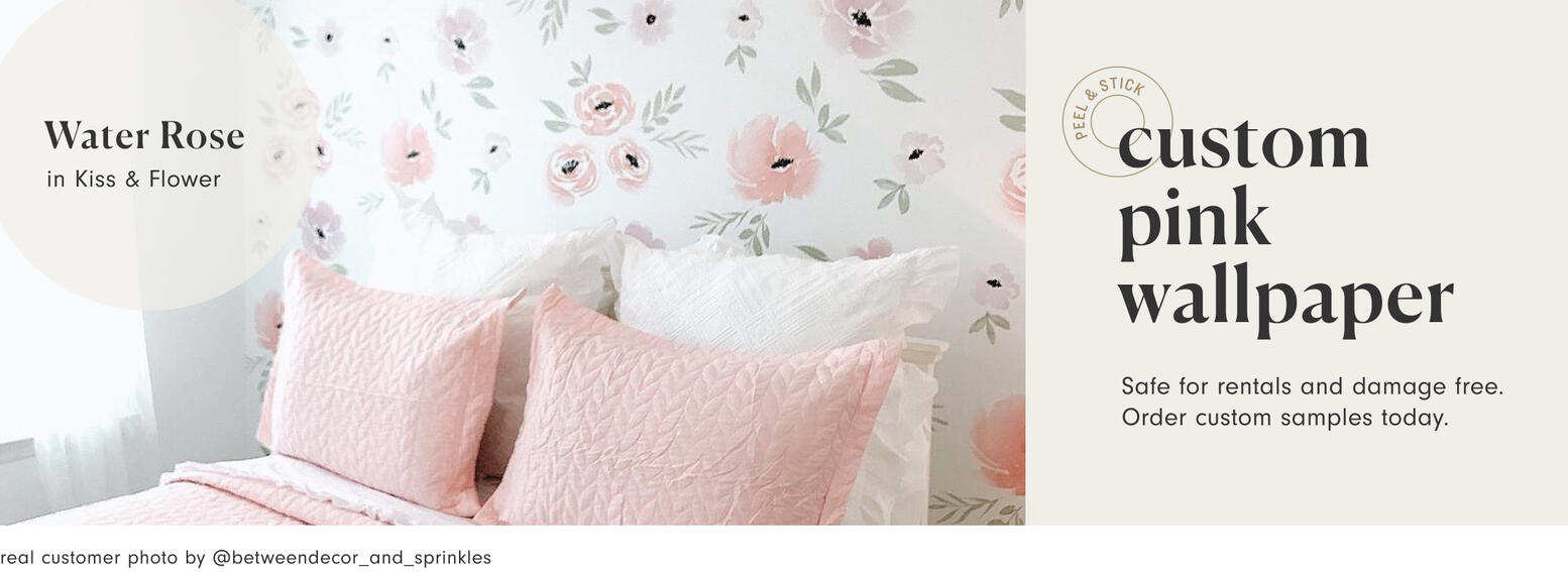 Pink Peel and Stick Removable Wallpaper | 2022 Designs